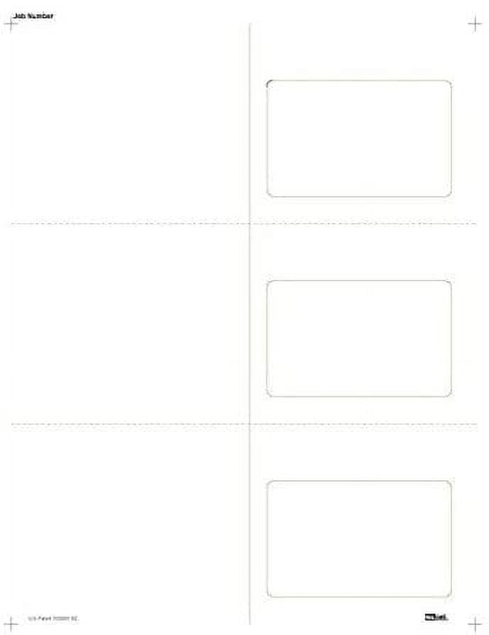 8-1/2" x 11" RealCard cutsheet, 3-Up, Laser Simplex/Duplex Printable ...