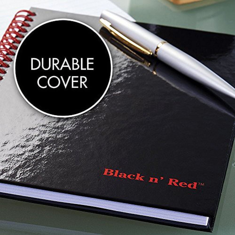 8-1/4 5-7/8, 70 5 (L67000) n Red Twin Wire Hardcover Notebook, x Black ...
