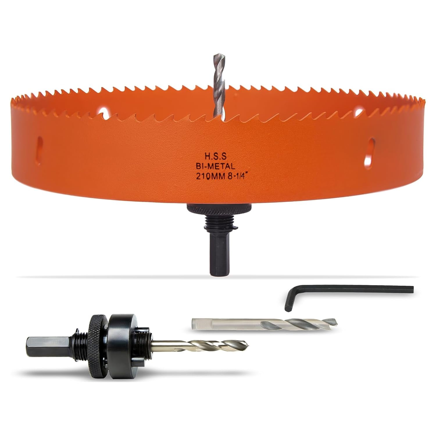 8-1/4 Inch Hole Saw with Arbor for Metal Wood Plastic, 8.25 in Bi-Metal ...