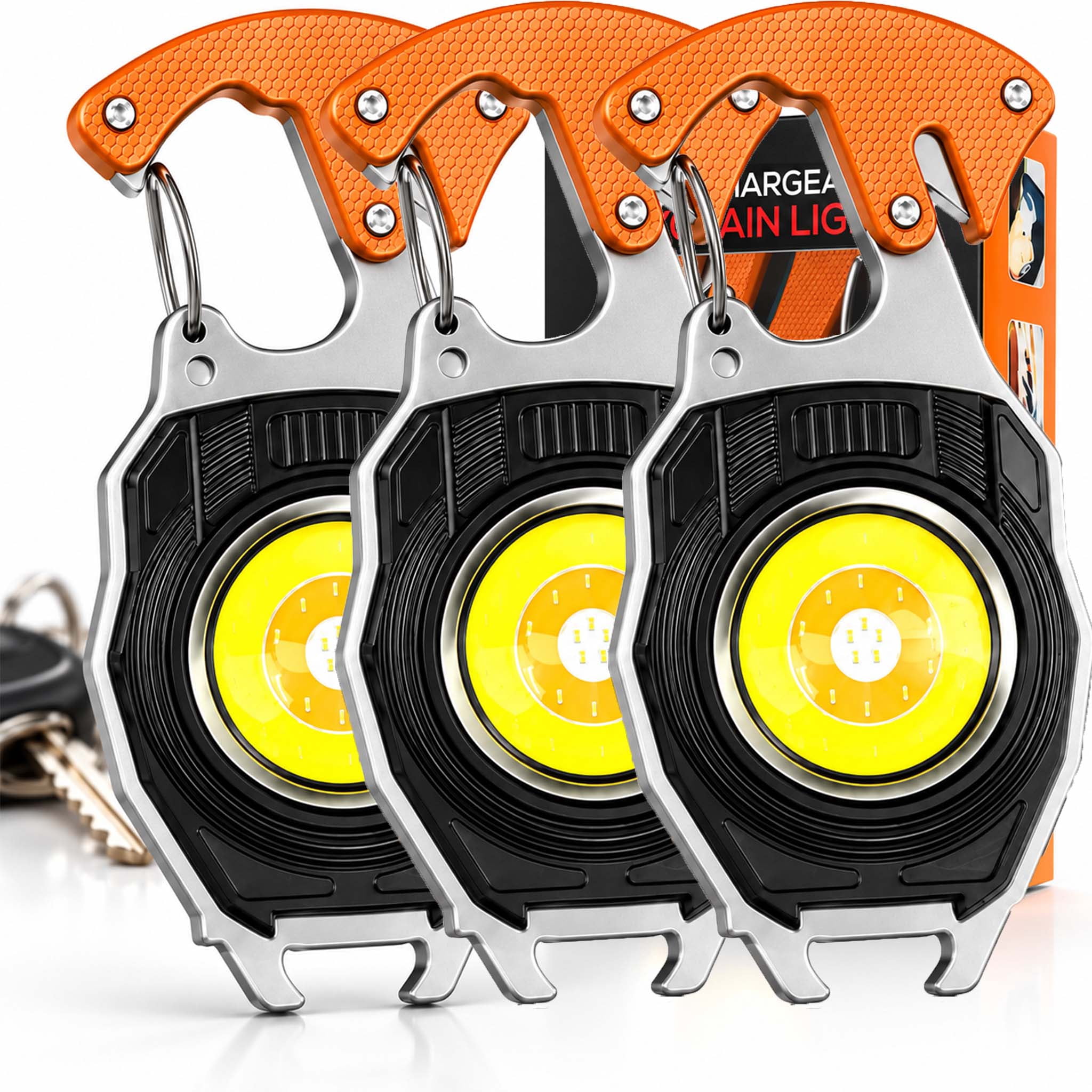 8 in 1 Multifunctional Keychain Flashlight - Pocket EDC Multitool with ...