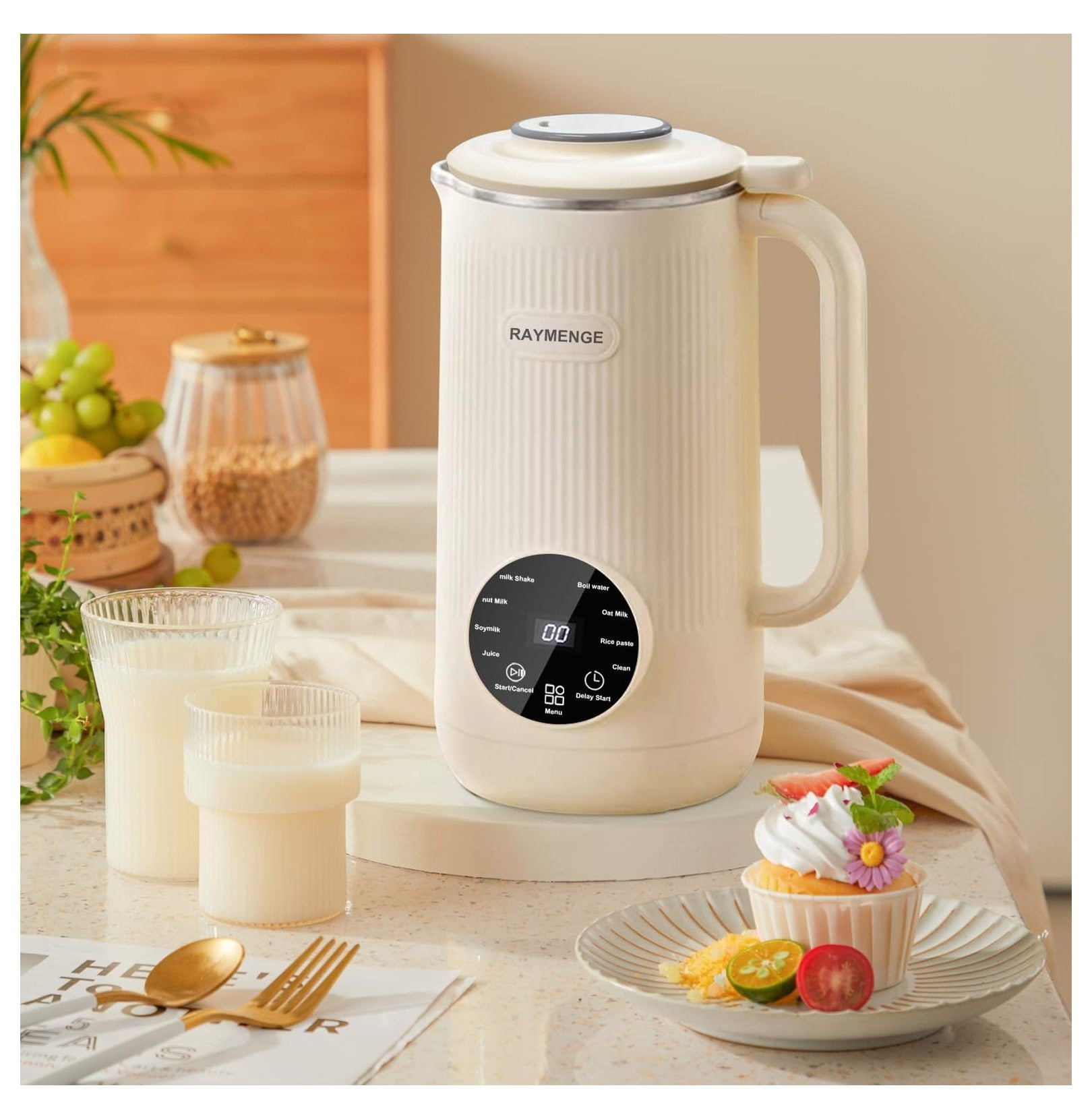 8 in 1 Nut Milk Maker Machine with 10 Blades, 35oz Homemade Soy, Almond ...