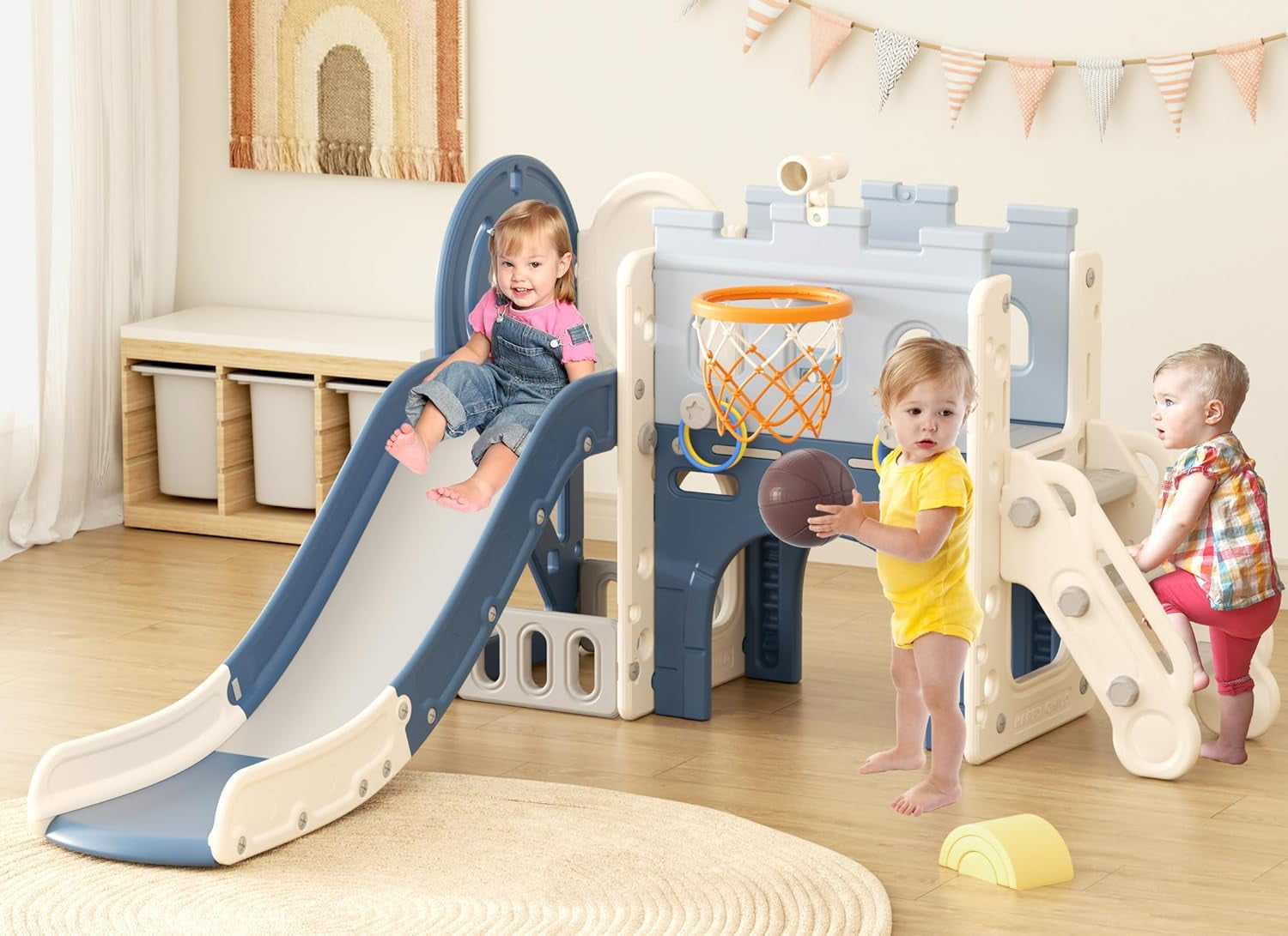 8 in 1 Toddler Slide Set, Kids Slide for Toddlers Age 1+, Toddler ...