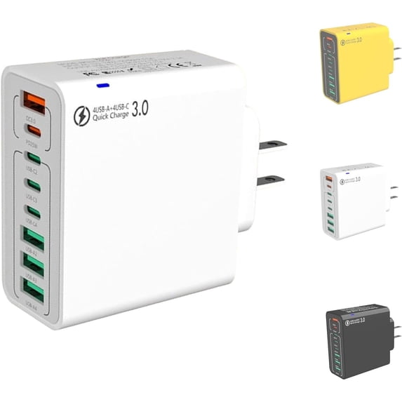 8 in 1 Waterproof Ports USB Fast Charger, 8 Ports Desktop Fast Charging ...