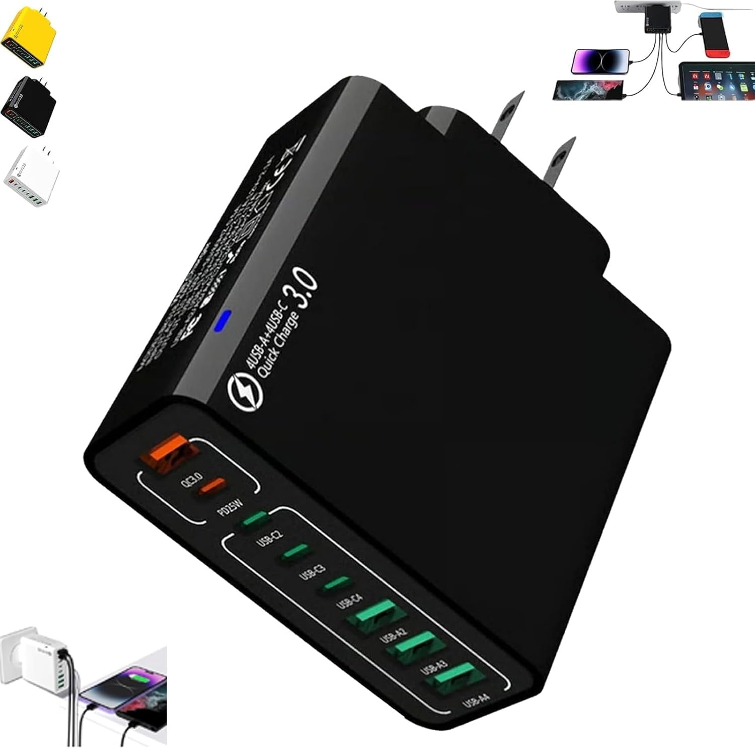 8 in 1 Waterproof Ports USB Fast Charger - The Ultimate Charging ...
