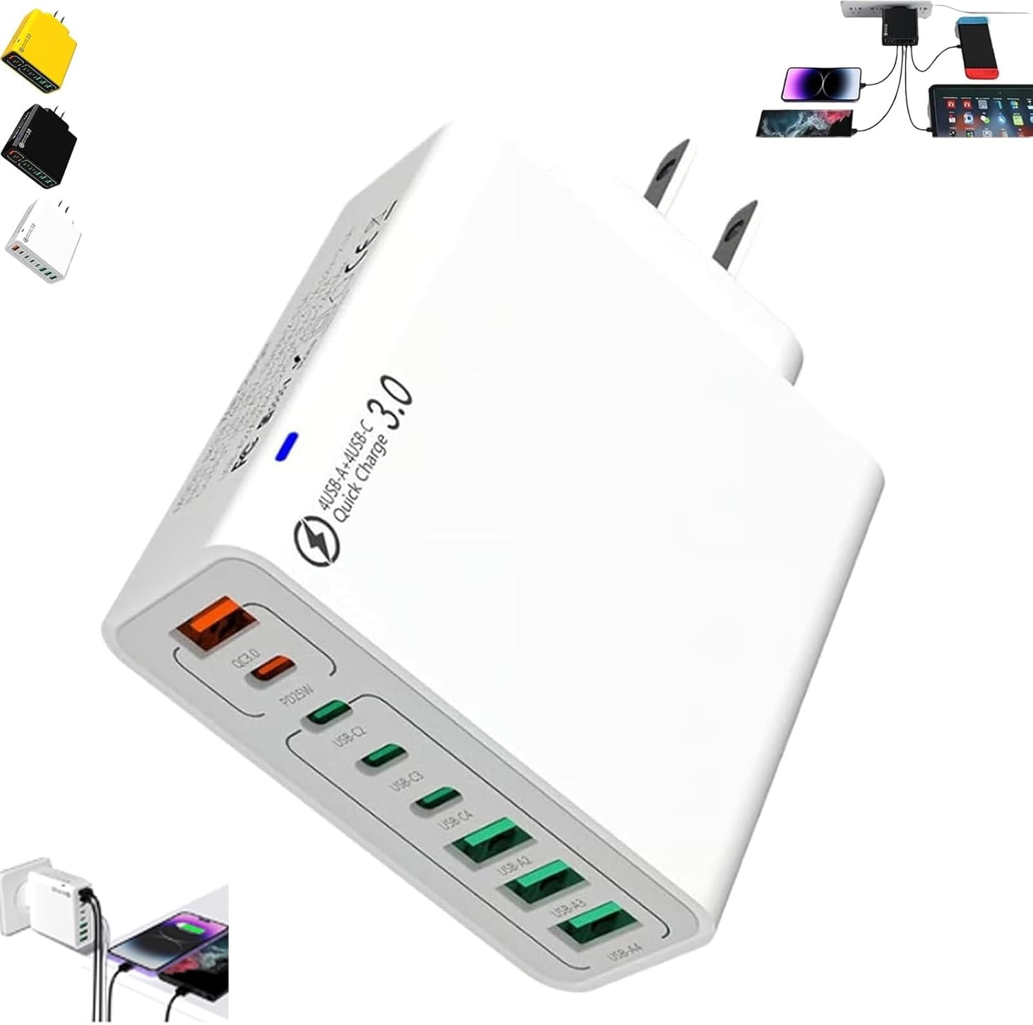 8 in 1 Waterproof Ports USB Fast Charger - The Ultimate Charging ...