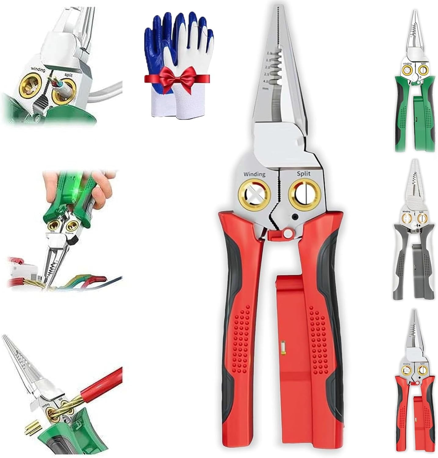 8 in 1 Wire Stripper, Pliers with Voltage Tester for Cutting and ...