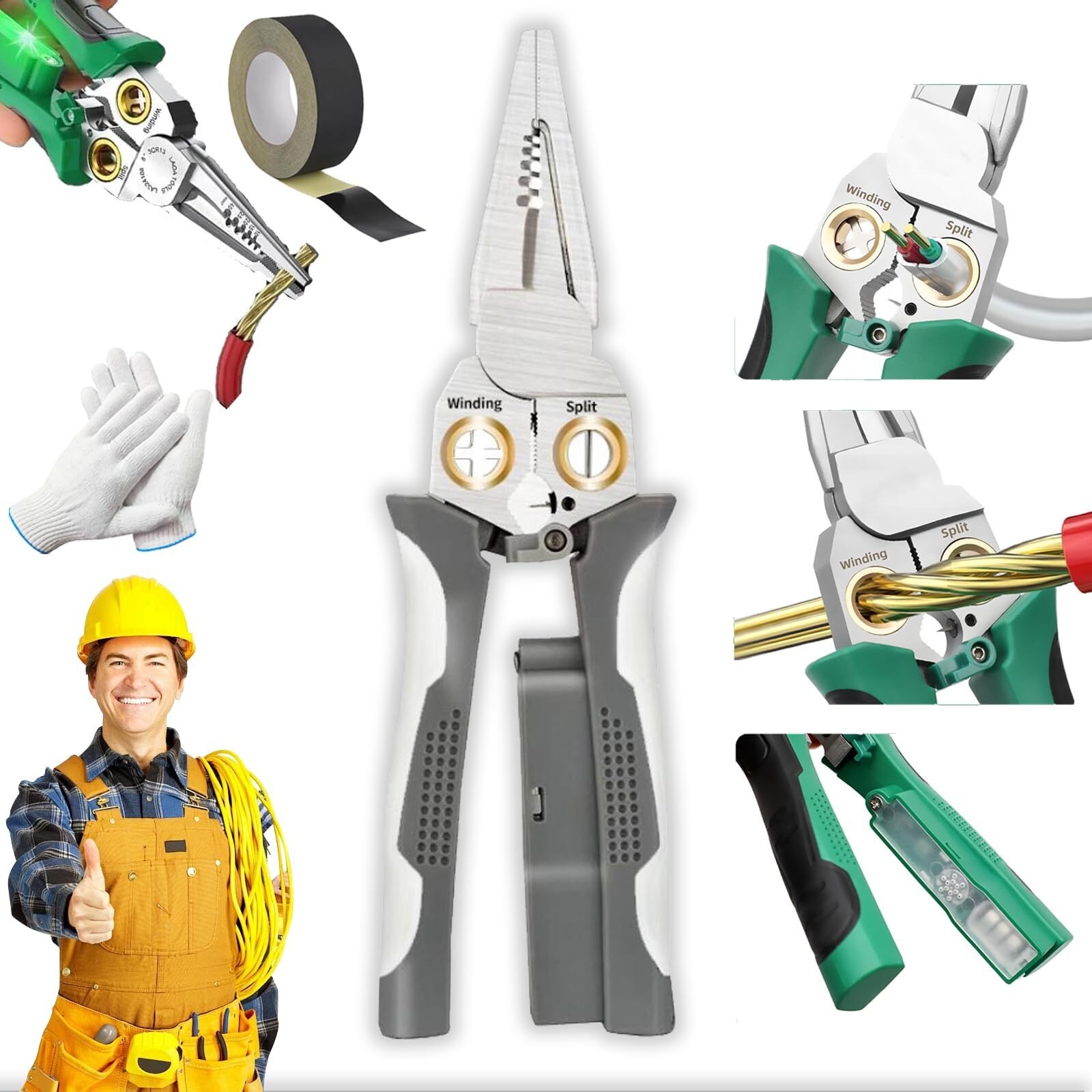 8 in 1 Wire Stripper With Voltage Tester, 8 in 1 Electric Wire Stripper ...