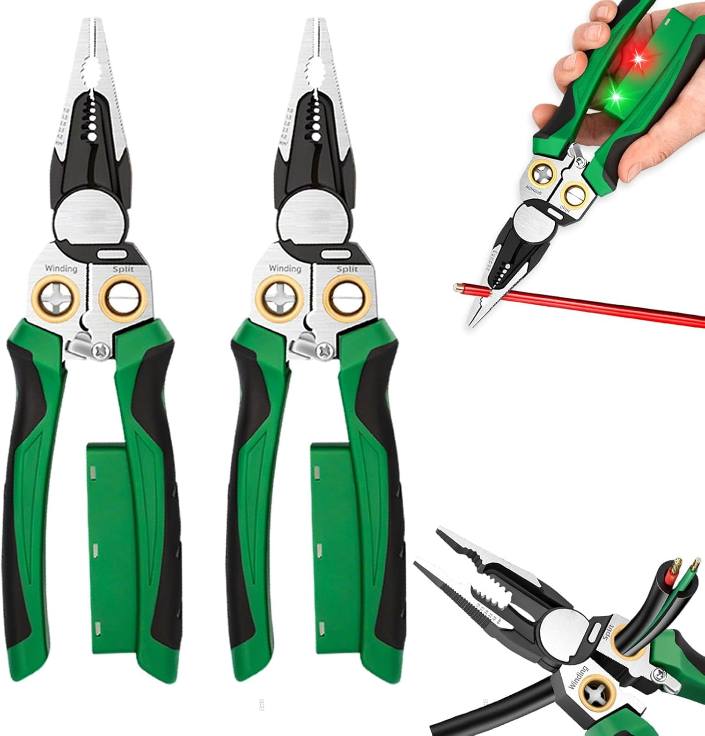 8 in 1 Wire Stripper with Voltage Tester, Upgrade Multifunctional ...