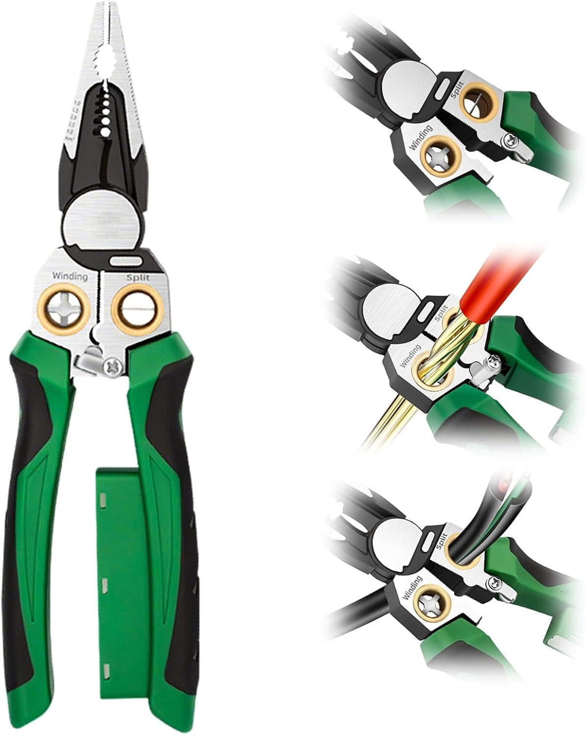 8 in 1 Wire Stripping Pliers, 2025 8 in 1 Electrician Pliers with ...