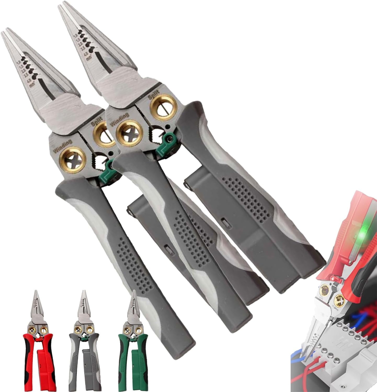 8 in 1 Wire Stripping Pliers,8 in 1 Wire Stripper with Voltage Tester ...