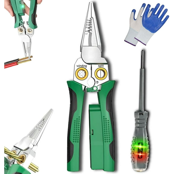 8-in-1 Voltage Tester & Wire Stripper - Multi-Function Tool for 10-18 ...
