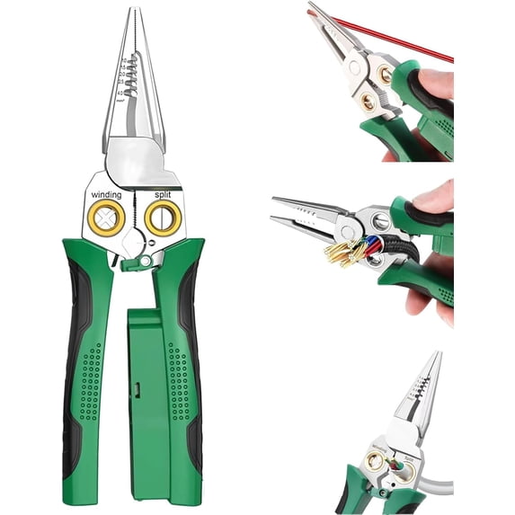 8 in 1 Wire Stripping Pliers with Voltage Tester, Multi-function Wire ...