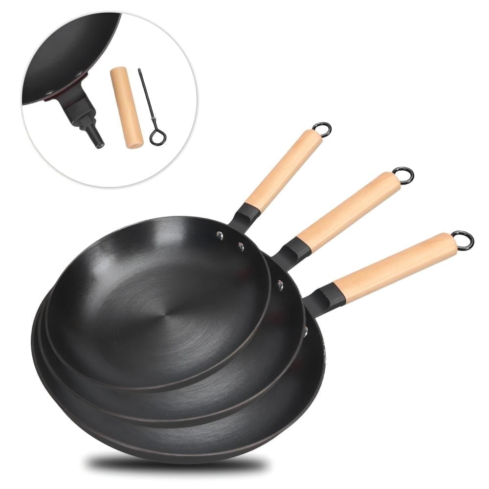 YUTANN 8/10/12" Cast Iron Skillet Set - Nonstick PFAS-Free, 50% Lighter ...