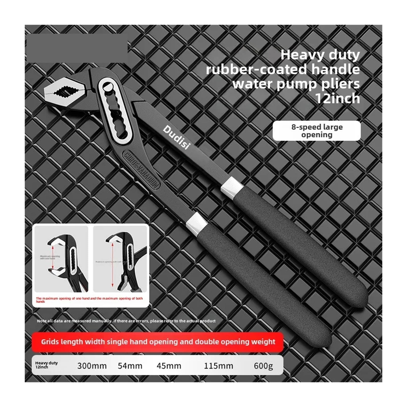 8/10/12 Inch Water Pump Pliers Quick-Release Plumbing Pliers Pipe ...