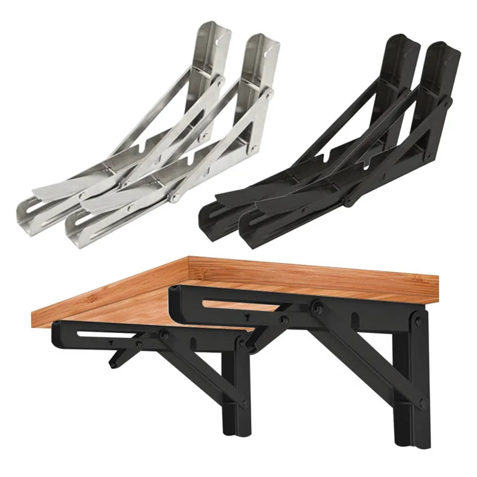 8/10/12inch RV Folding Bracket Stainless Steel Triangle Storage Rack ...