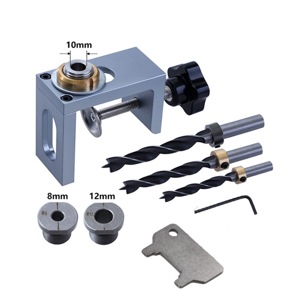 8/10/12mm Dowel Drill Guide Jig Rebound Cabinet Wood Punching Locator ...