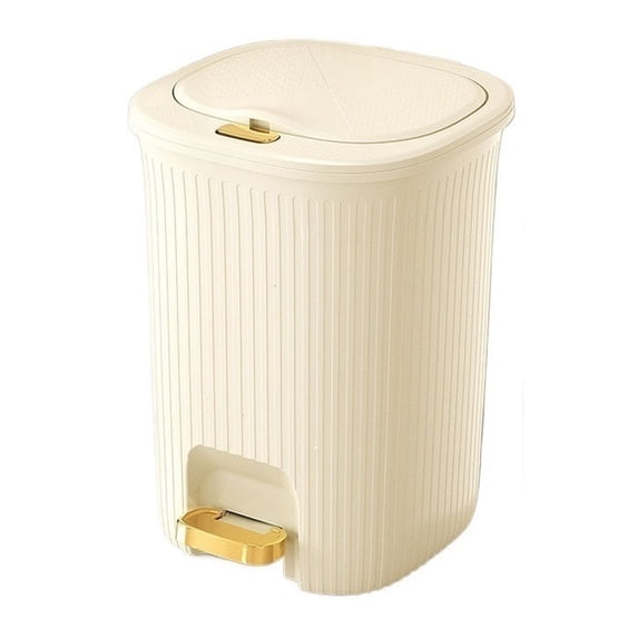 8/10/15/20 Liter Bathroom Trash Can with Lid, Narrow Plastic Trash Can ...