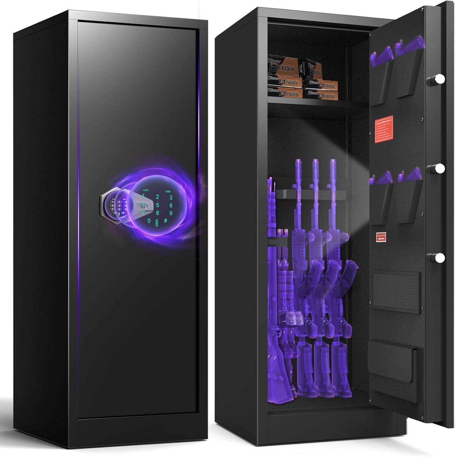 8-10 Gun Safe, Large Gun Safes for Rifle & Pistol Storage, Gun Cabinets ...