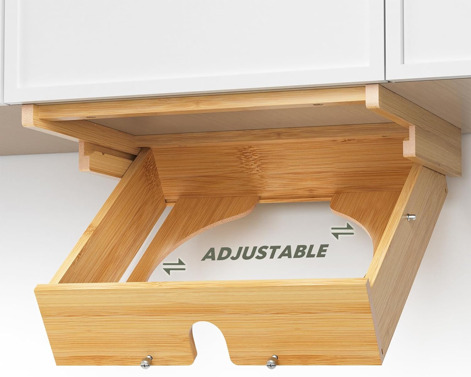 8-10 Inch Adjustable Paper Plate Dispenser Under Cabinet, Wooden Paper ...