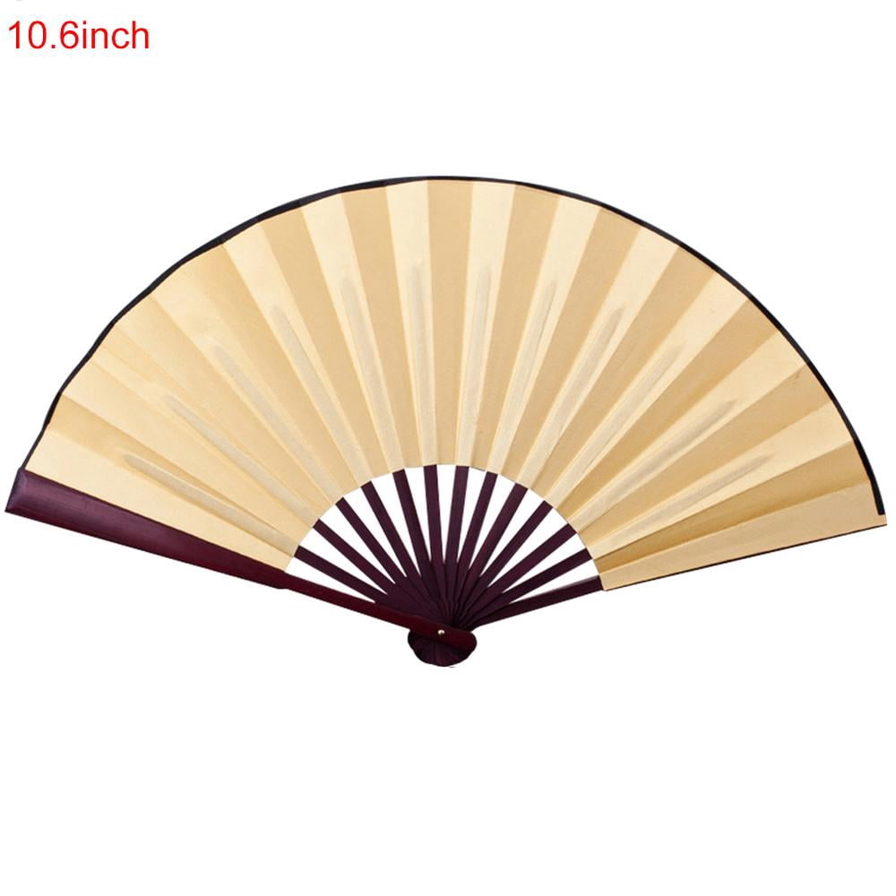 8/10 Inch Folding Fan Hand Silk Cloth DIY Chinese Folding Fan Wooden ...