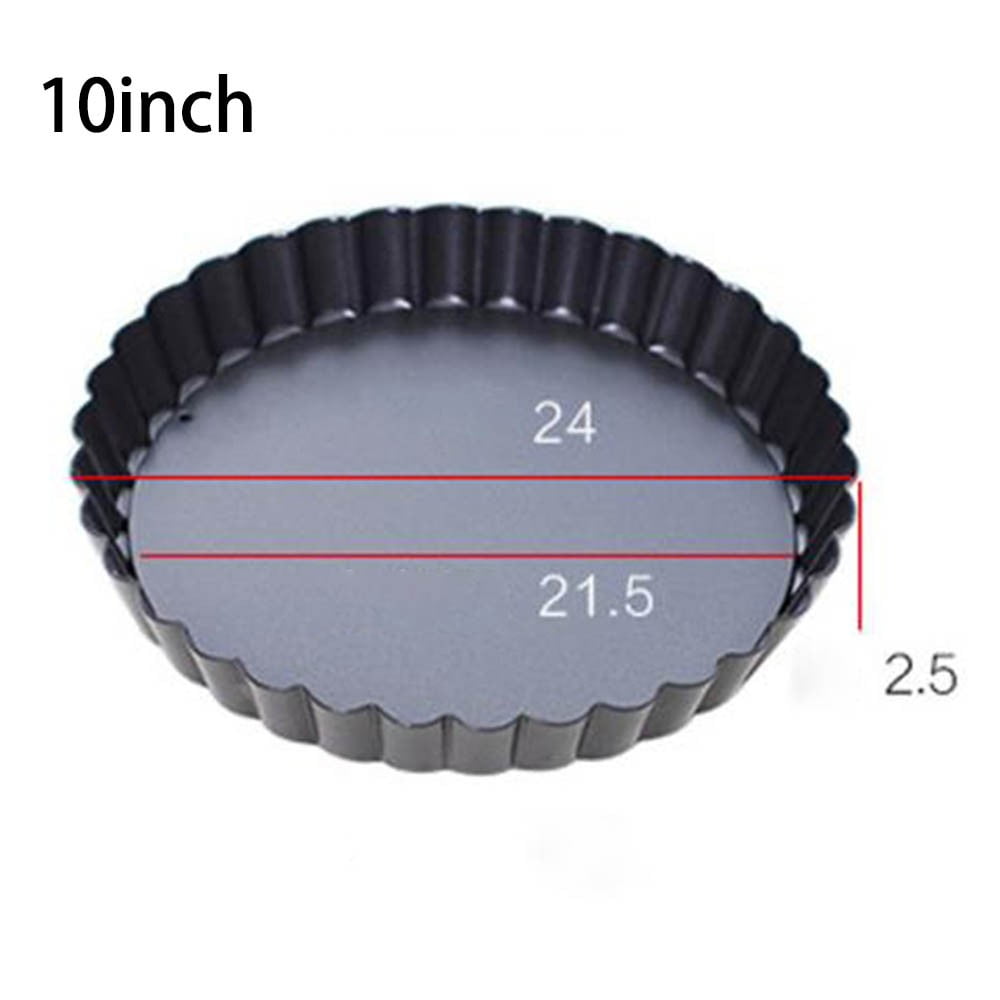8/10 Inch Pie Cake Tart Removable Non Bottom Baking Pastry Mold Pan ...