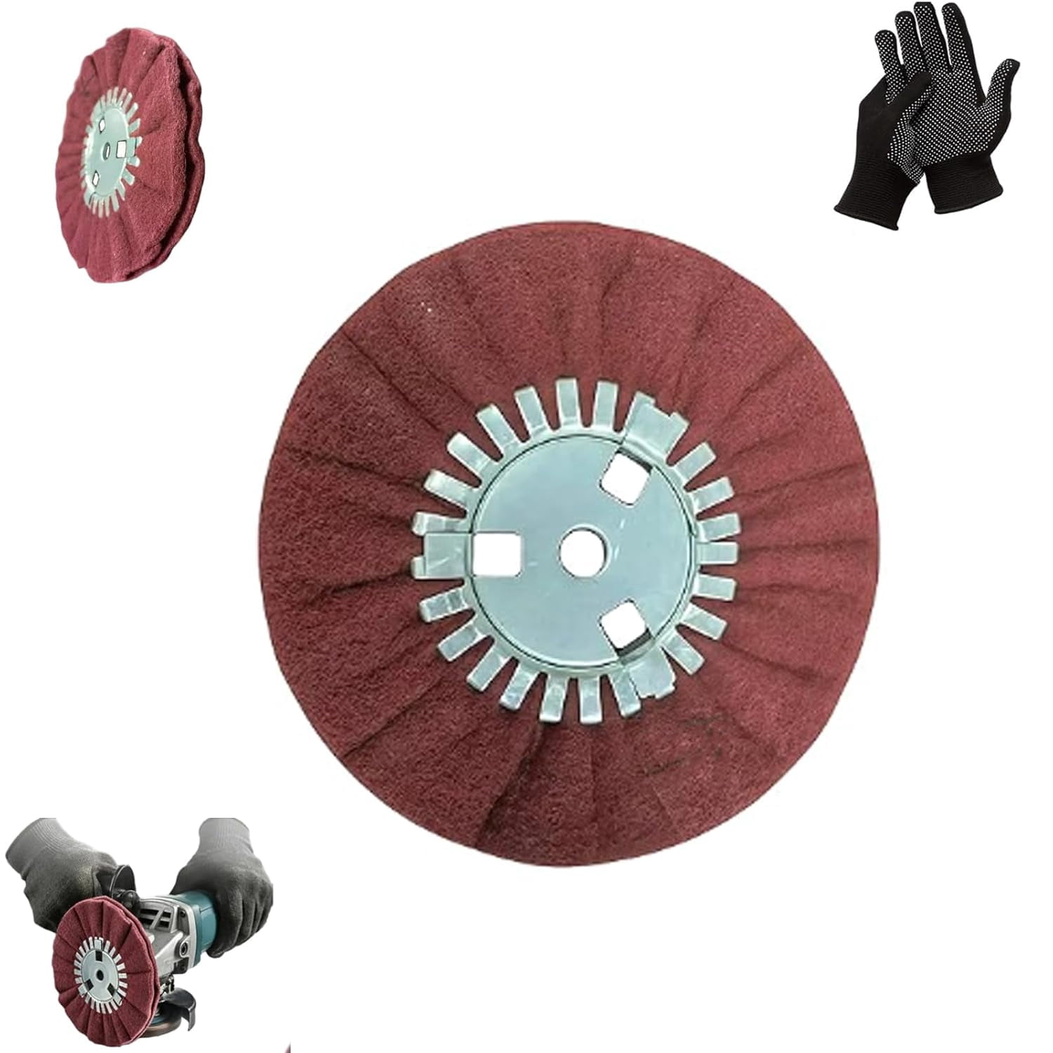 8"/10" Non-Woven Airway Buffing Wheel, Surface Prep Wheel for Angle ...