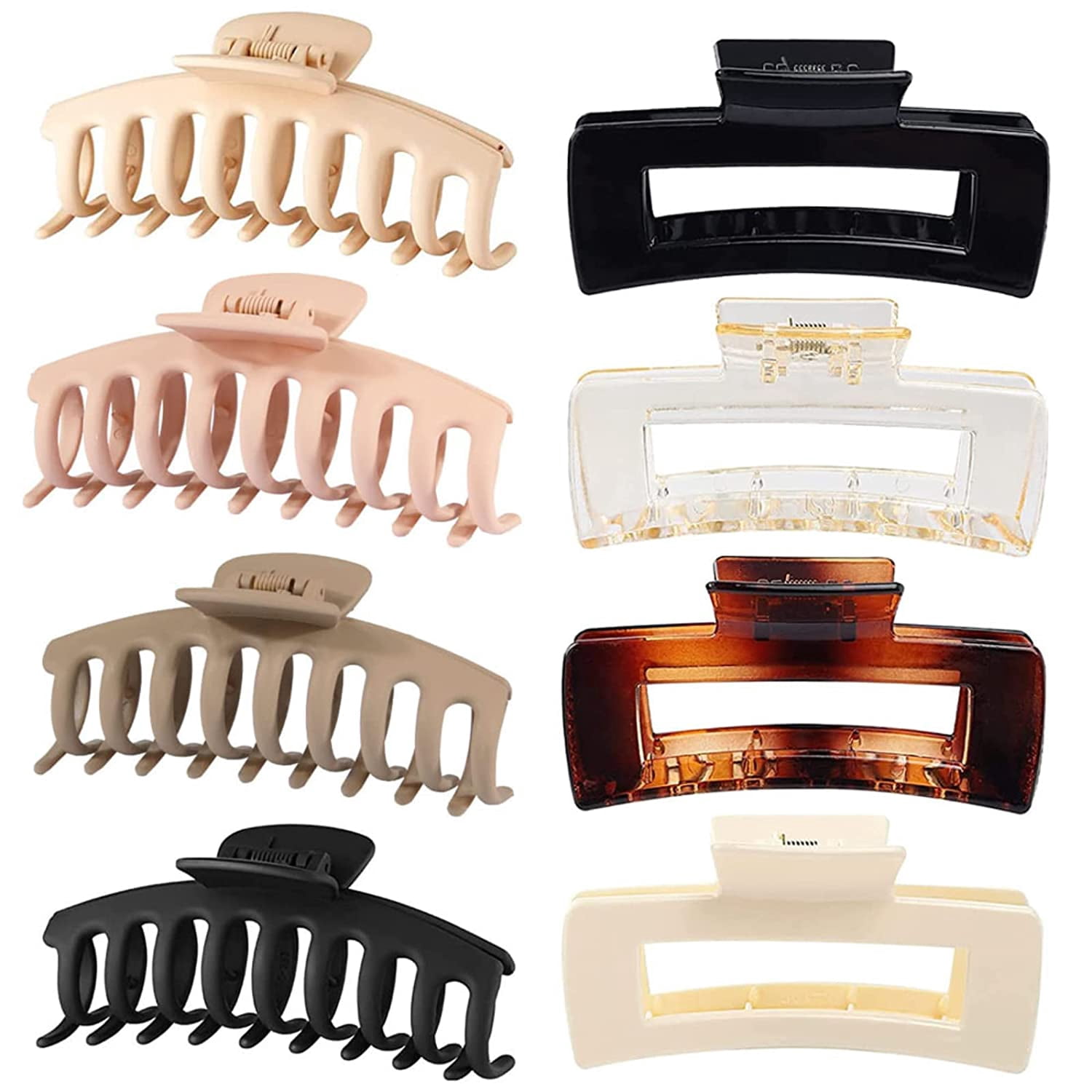 8/10 Pcs 4.3 Inch Large Hair Claw Clips Multicolor Big Butterfly Hair ...