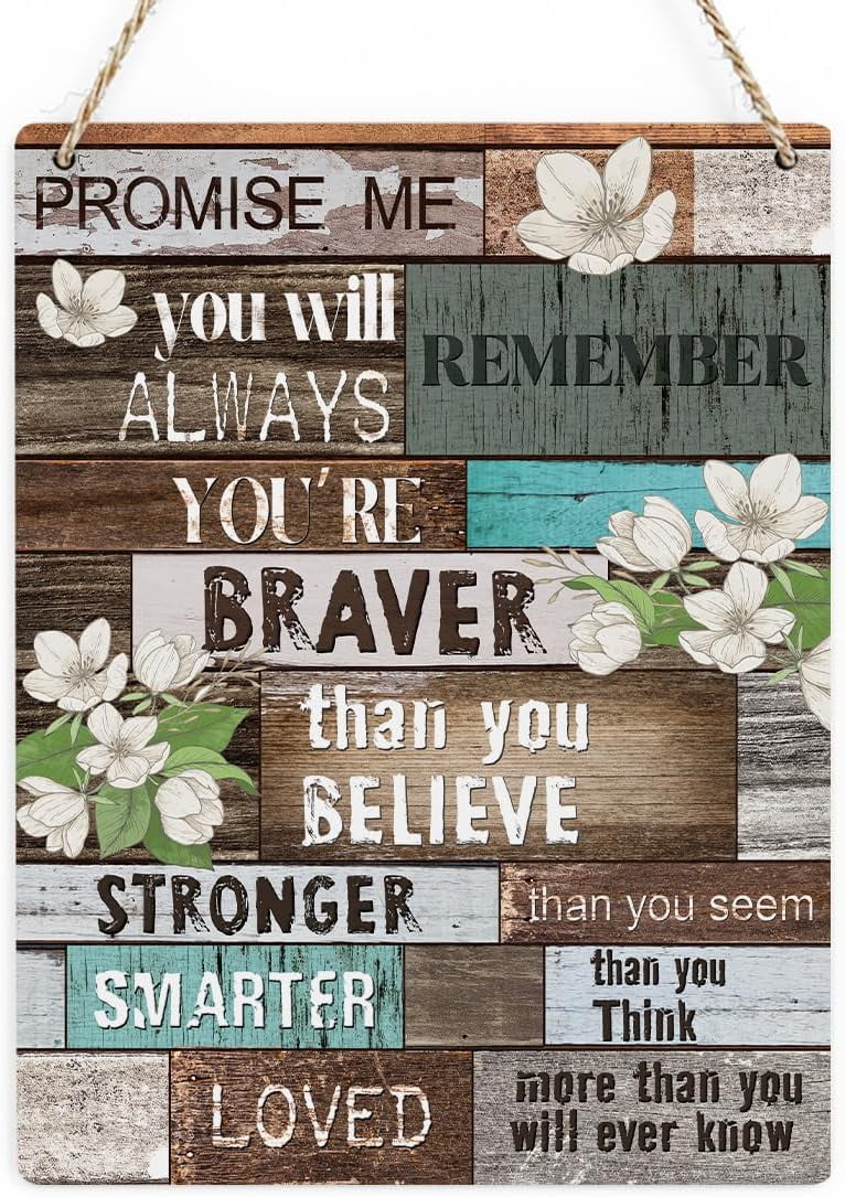 8"×10" Promise Me Wood Sign Inspirational Wall Art Home Office Decor ...