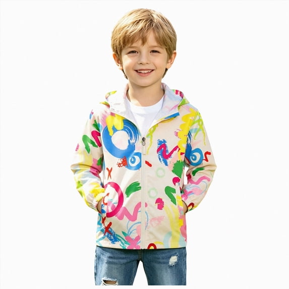 8-10 Years Child Boys Girls Jacket With Mesh Windbreaker Raincoat ...