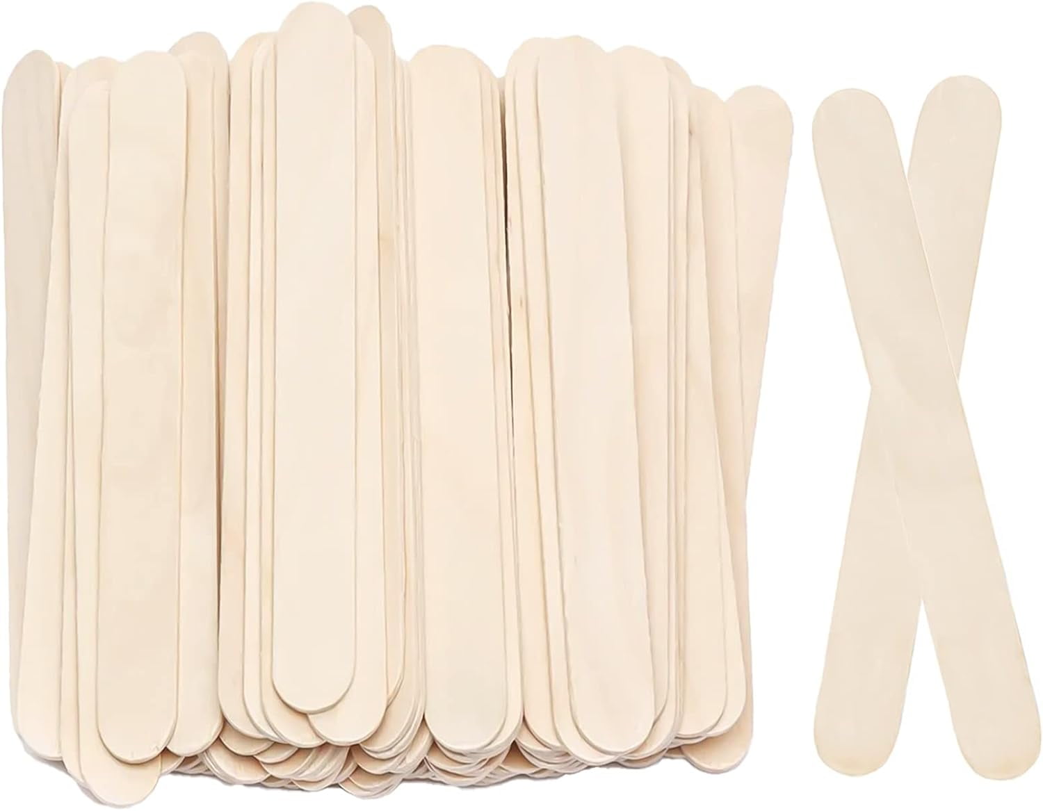 8”100Pcs Jumbo Wooden Craft Sticks Wooden Popsicle Craft Sticks Stick ...