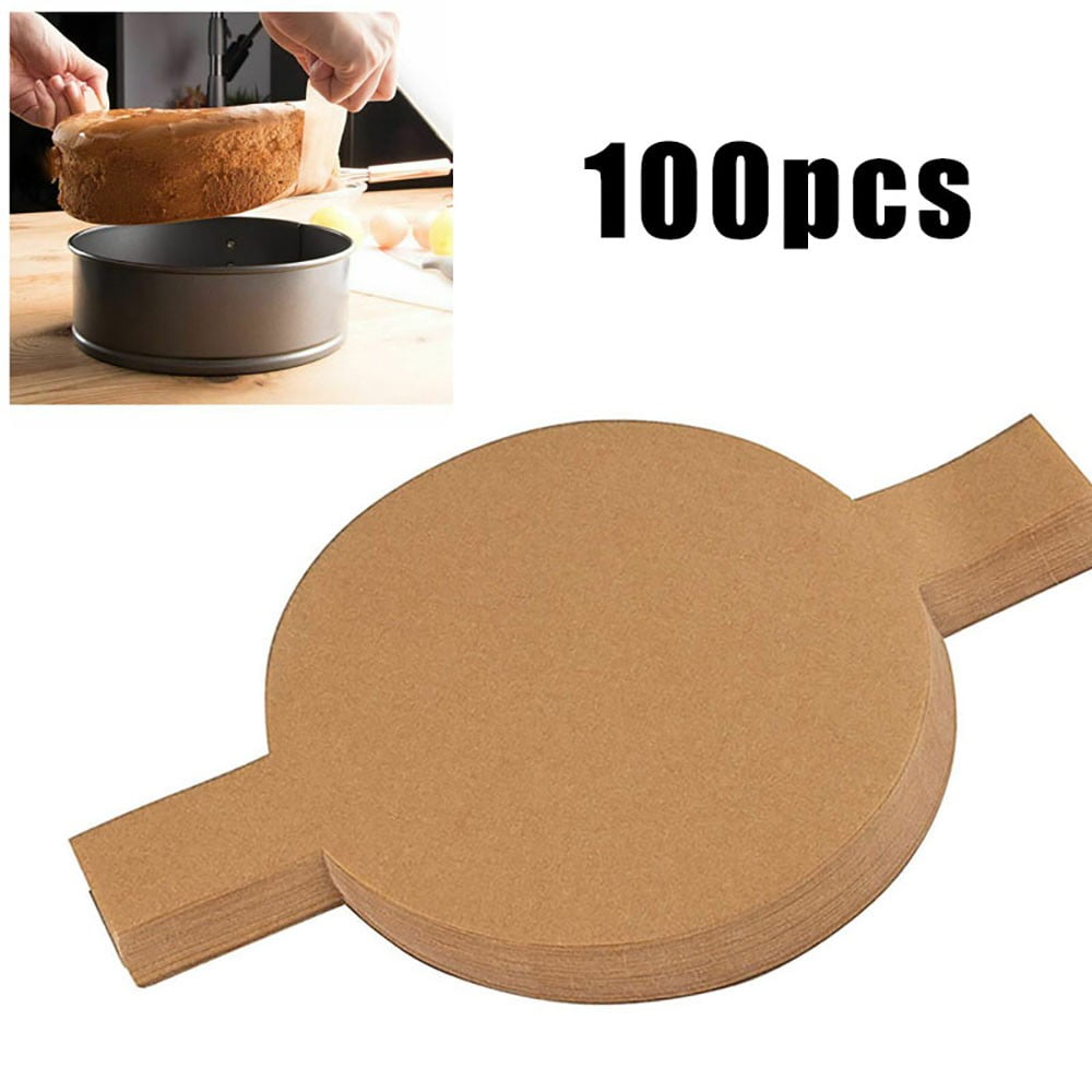 8\" 100X Non-Stick Round Parchment Paper Liners for Cake Baking w/ Easy ...