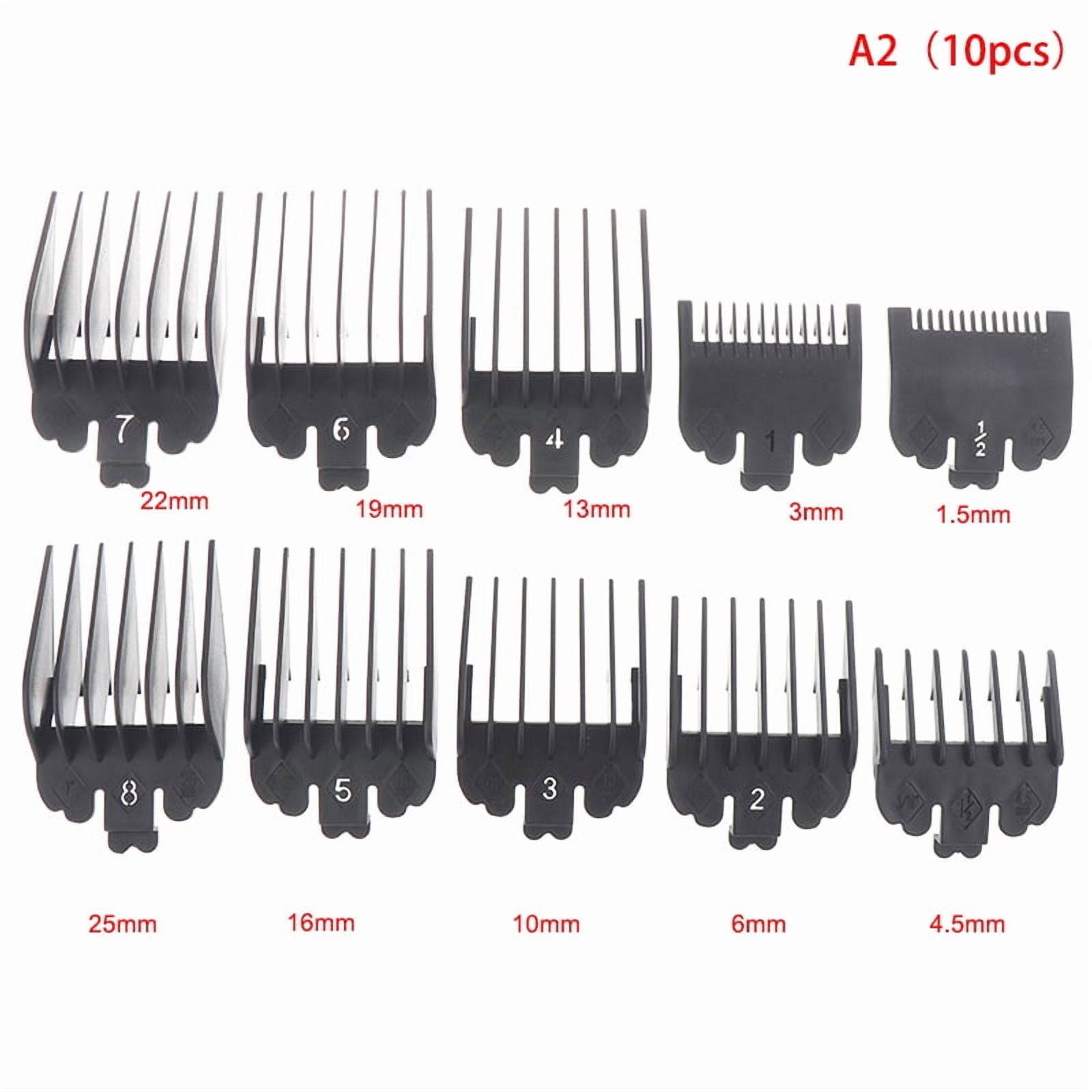 8/10Pcs 1.5-25mm Universal Hair Clipper Limit Comb Guide Limit Comb Trimmer Guards Attachment ...