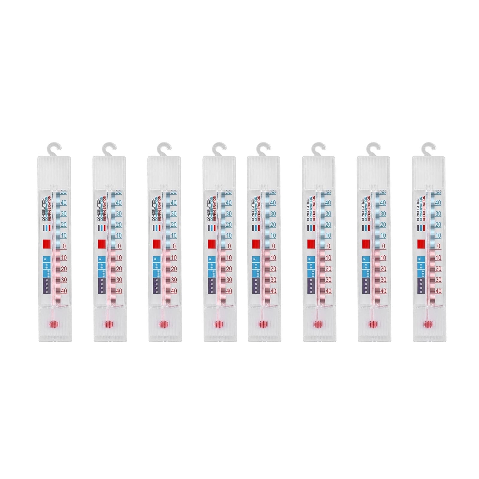 8/10Pieces Plastic Fridge Thermometers with Hook Plastic Thermometers ...