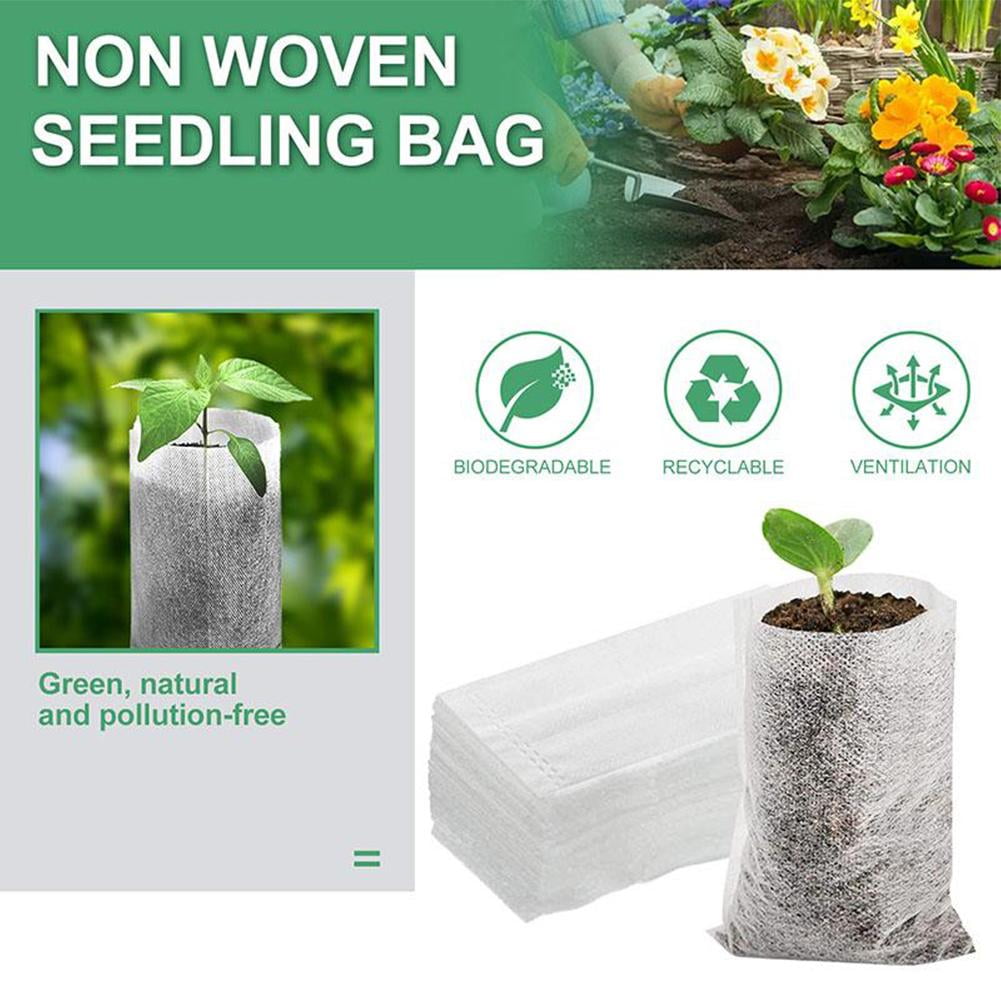 8*10cm 100 Seedling Bags Non-Woven Seedling Bags Degradable Seedling ...