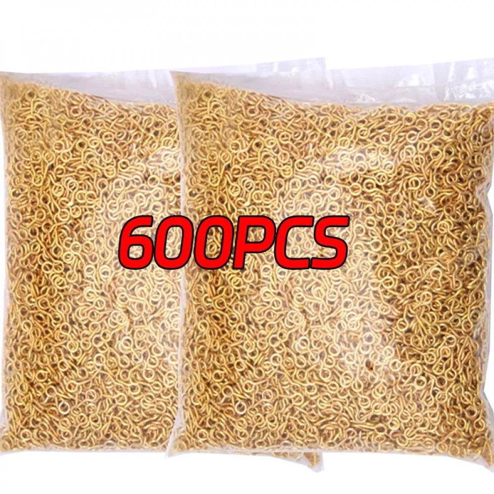 8/10mm Mini Screw Eye Pins Metal Eyepins Hooks Eyelets Screw Threaded ...
