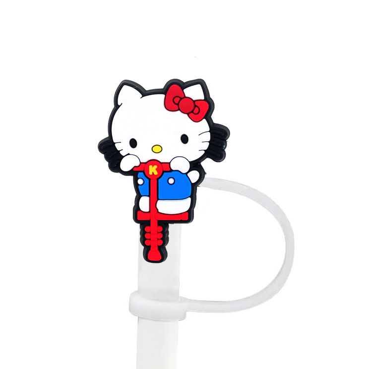 8-10mm Sanrio Straw Cover Anime Hello Kitty My Melody Kuromi Pochacco ...