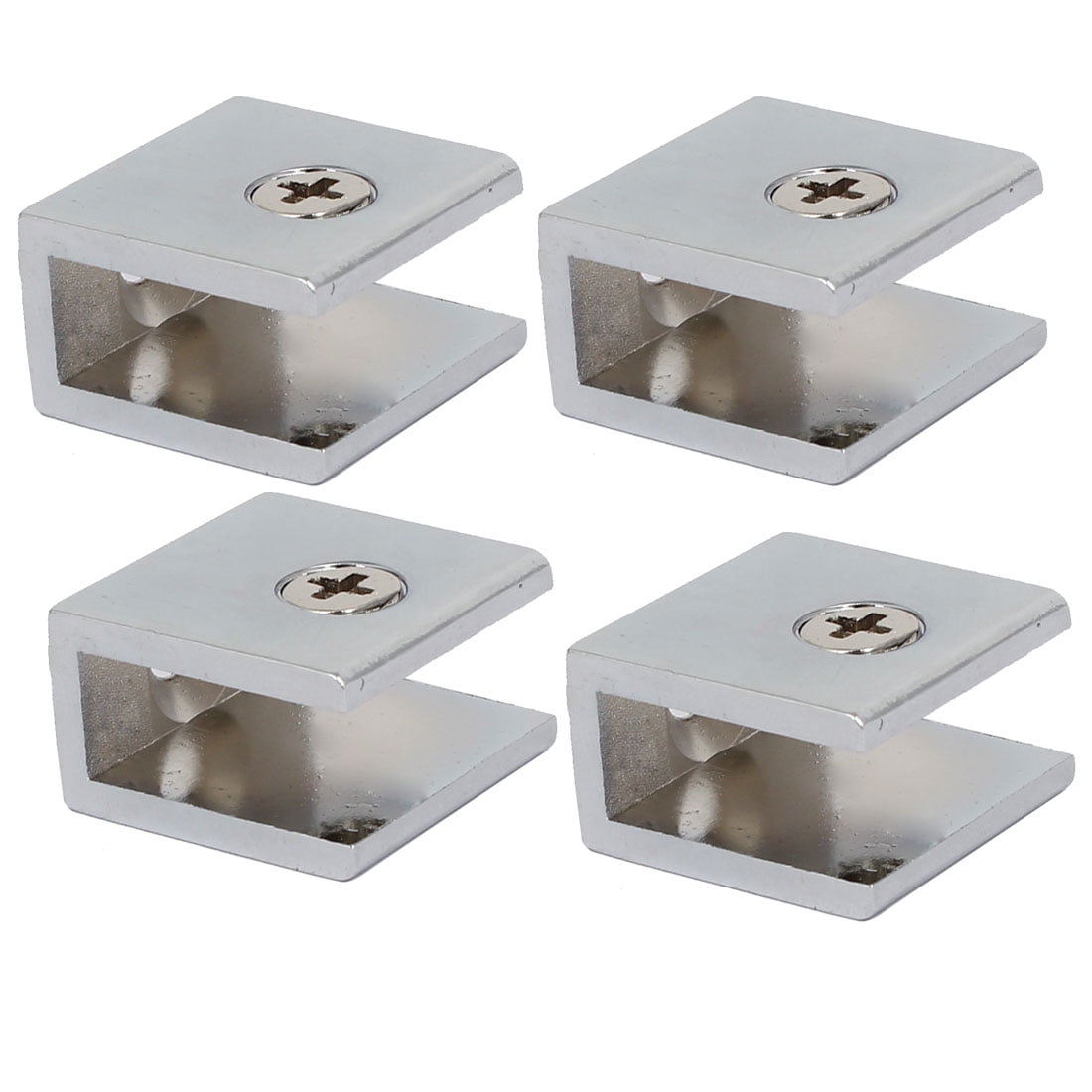 8-10mm Thickness Adjustable Glass Shelf Rectangle Clip Clamps Support 4 ...