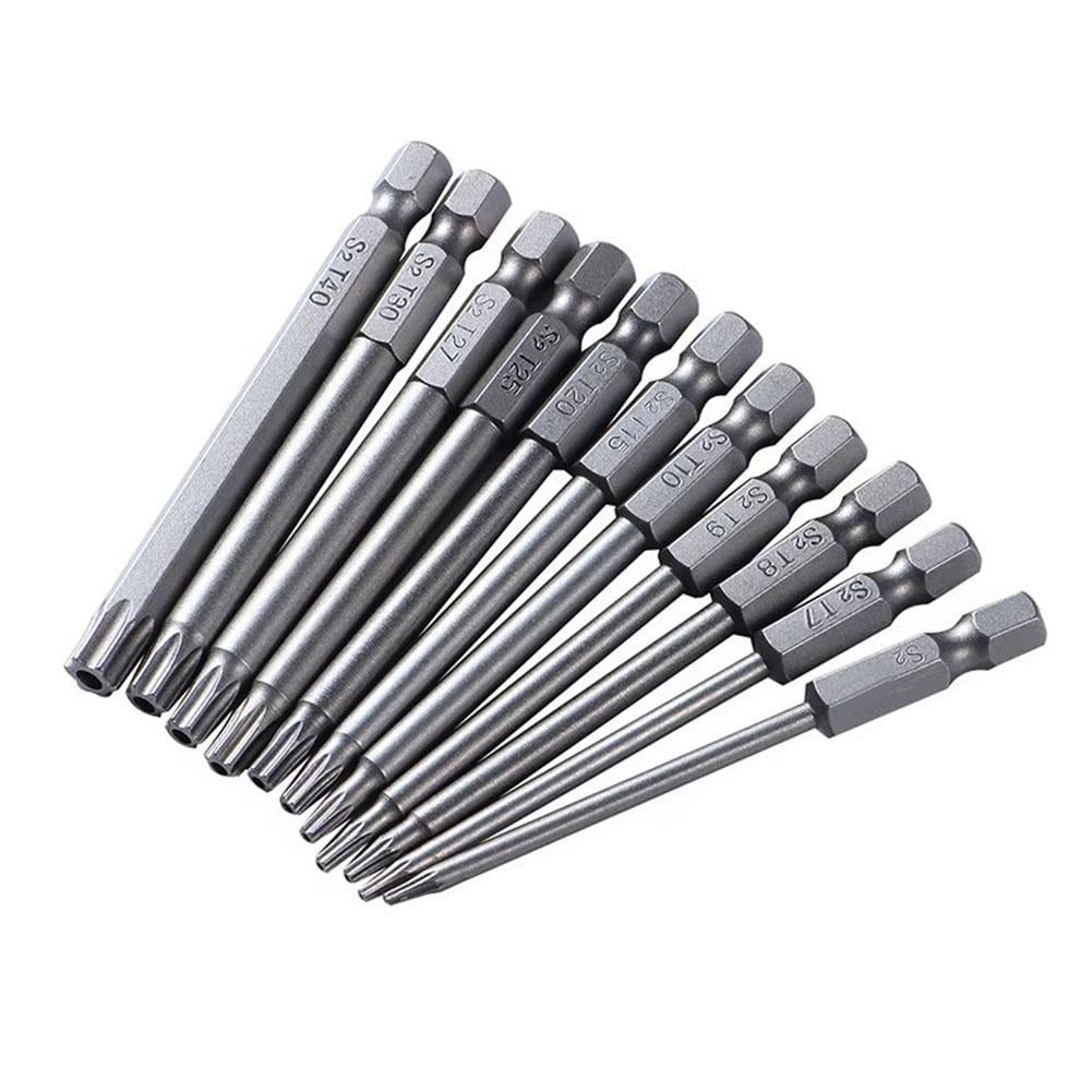 8-11X Tamper Resistant Star Bits S2 Steel T8-T40 Security Torx Bit Set ...