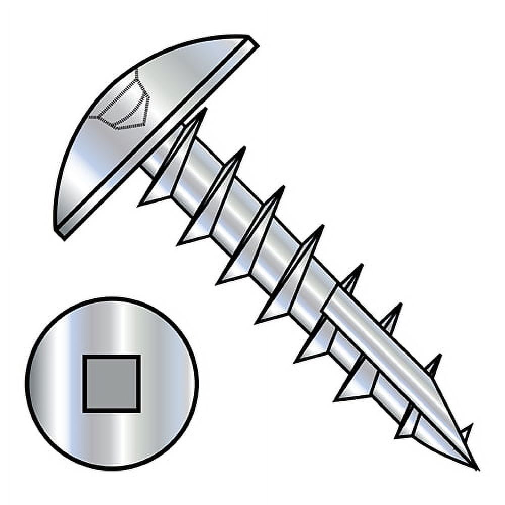 8-11X5/8 #2 Square Recess Truss Deep Thread Screw Type 17 Full Thread ...