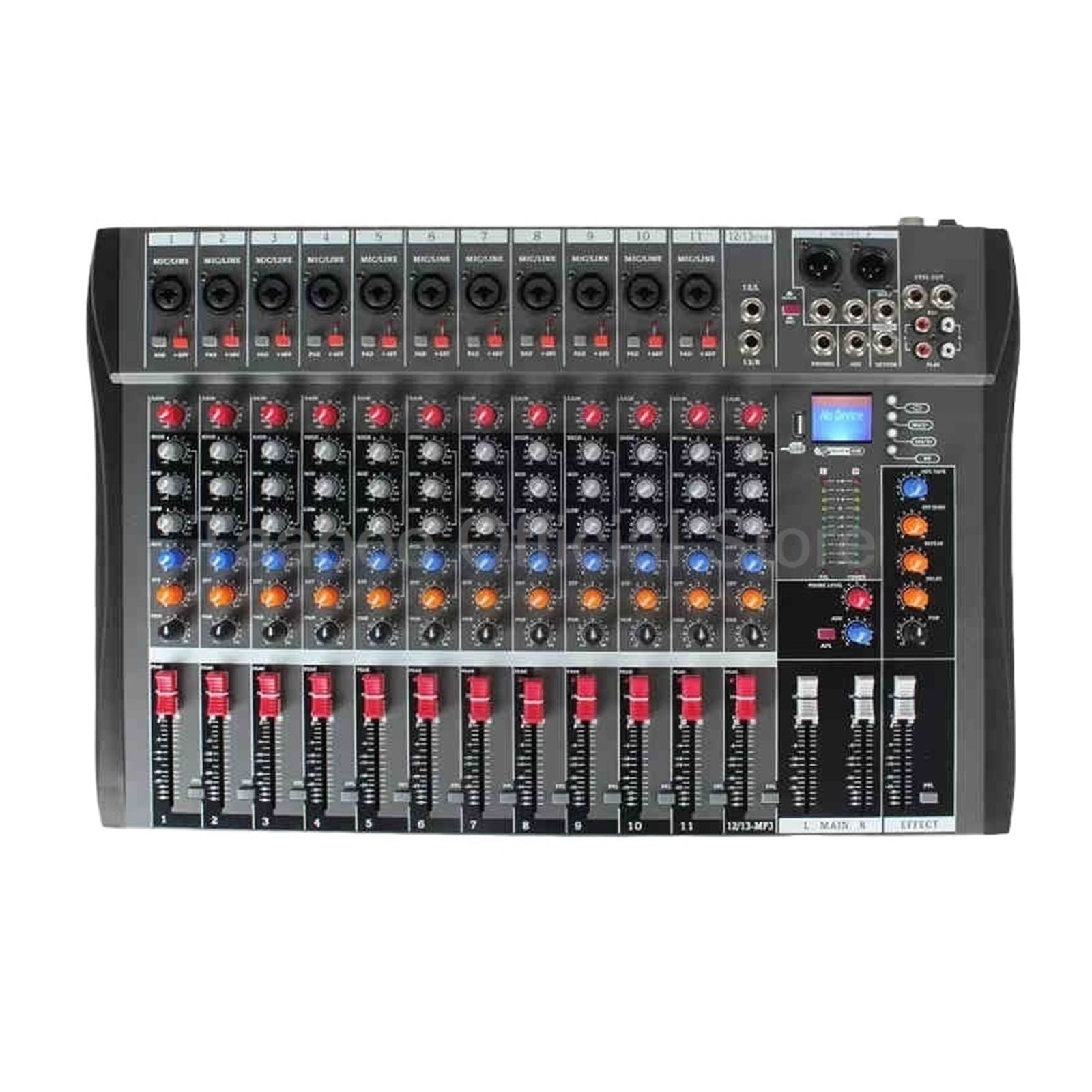 8/12-Channel Mixer Professional Sound Mixing Console Support Bluetooth ...
