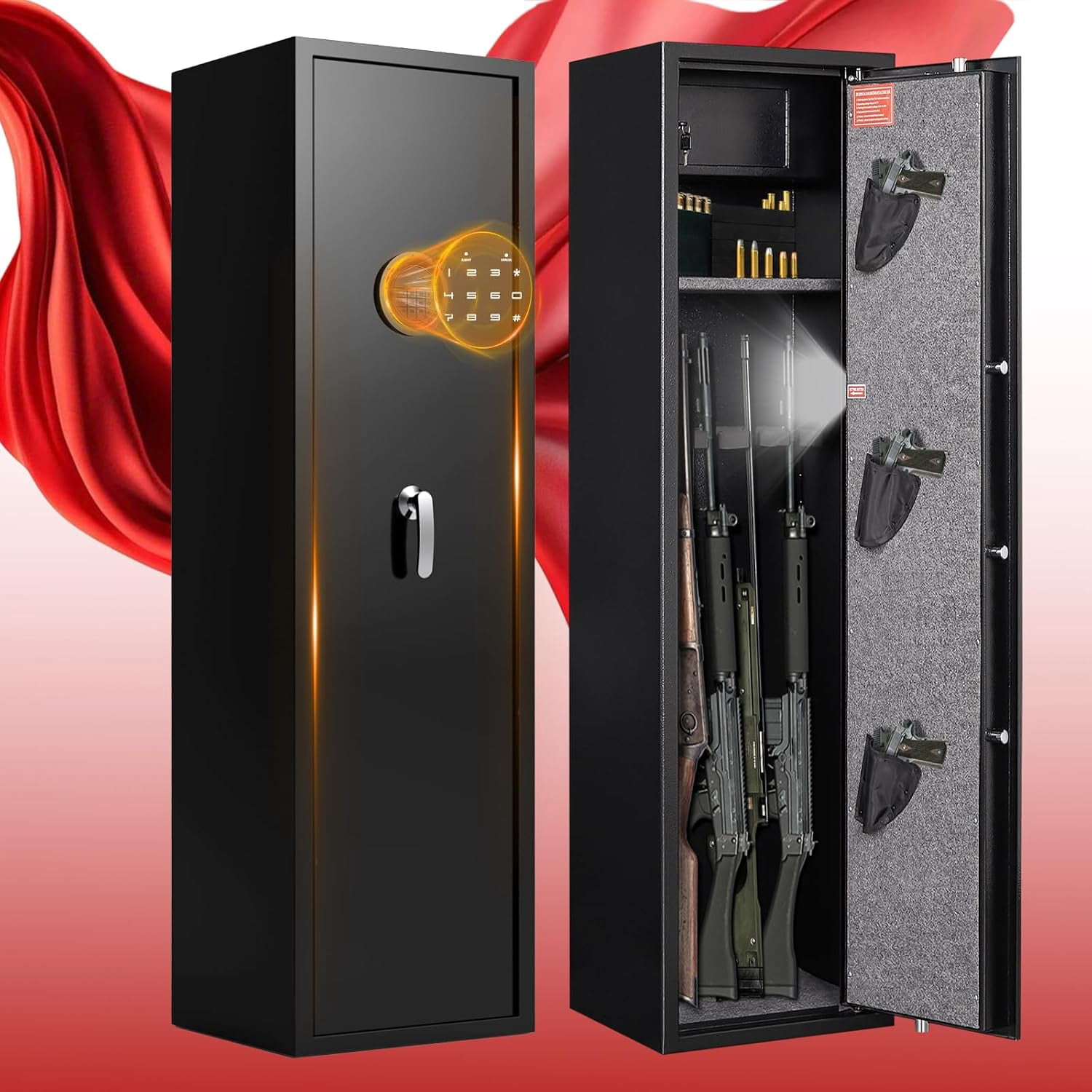 8-12 Gun Safe, Gun Safes,Long Gun Safe for and Pistols, Large Gun ...