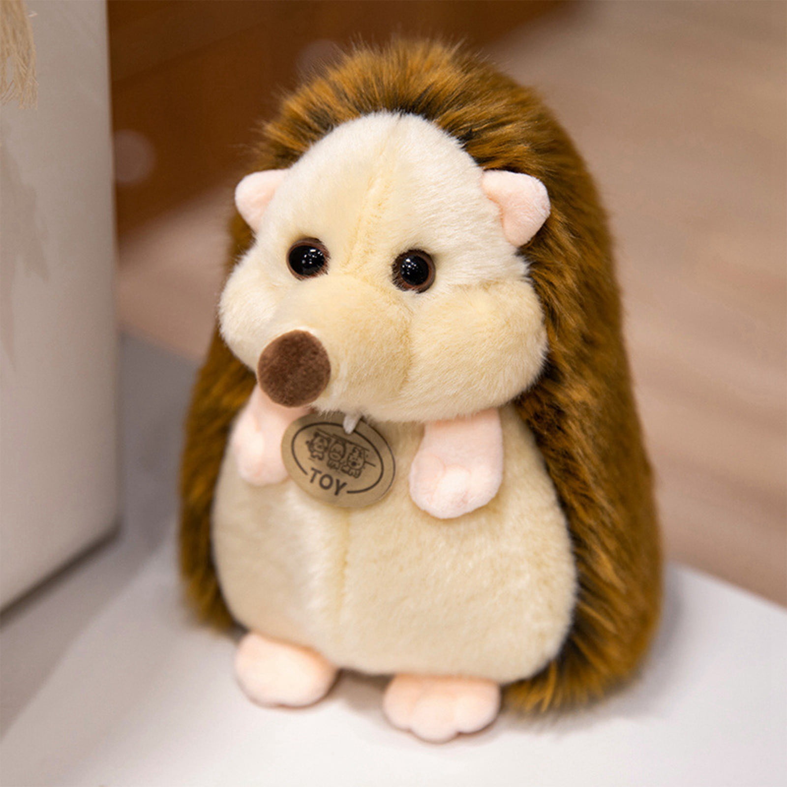 8-12 Inch Brown Hedgehog Plush Toy - Realistic Long Nose Stuffed Animal ...