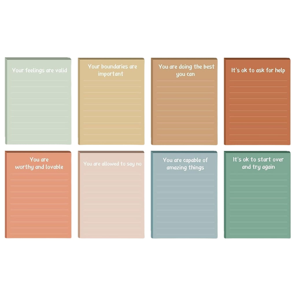 8/12 Pcs Inspirational Quote Memos Pad Self-Adhesive Stickier Note Note ...
