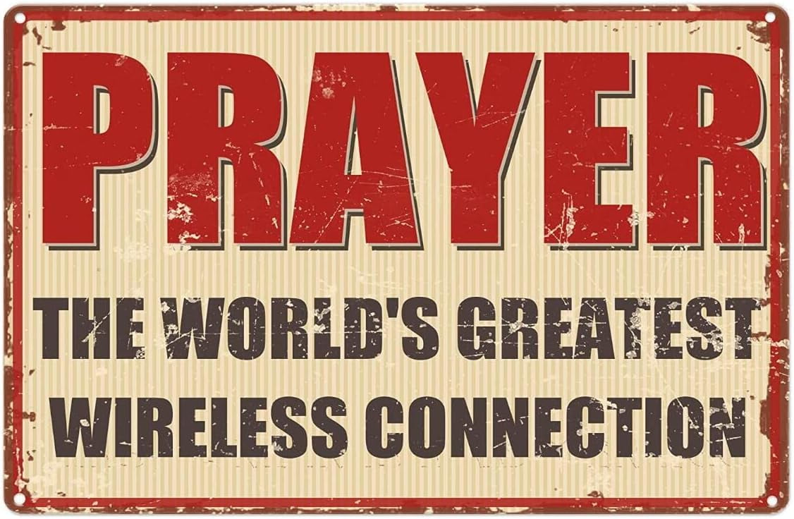 8"×12" Prayer The World's Greatest Wireless Connection Religious ...