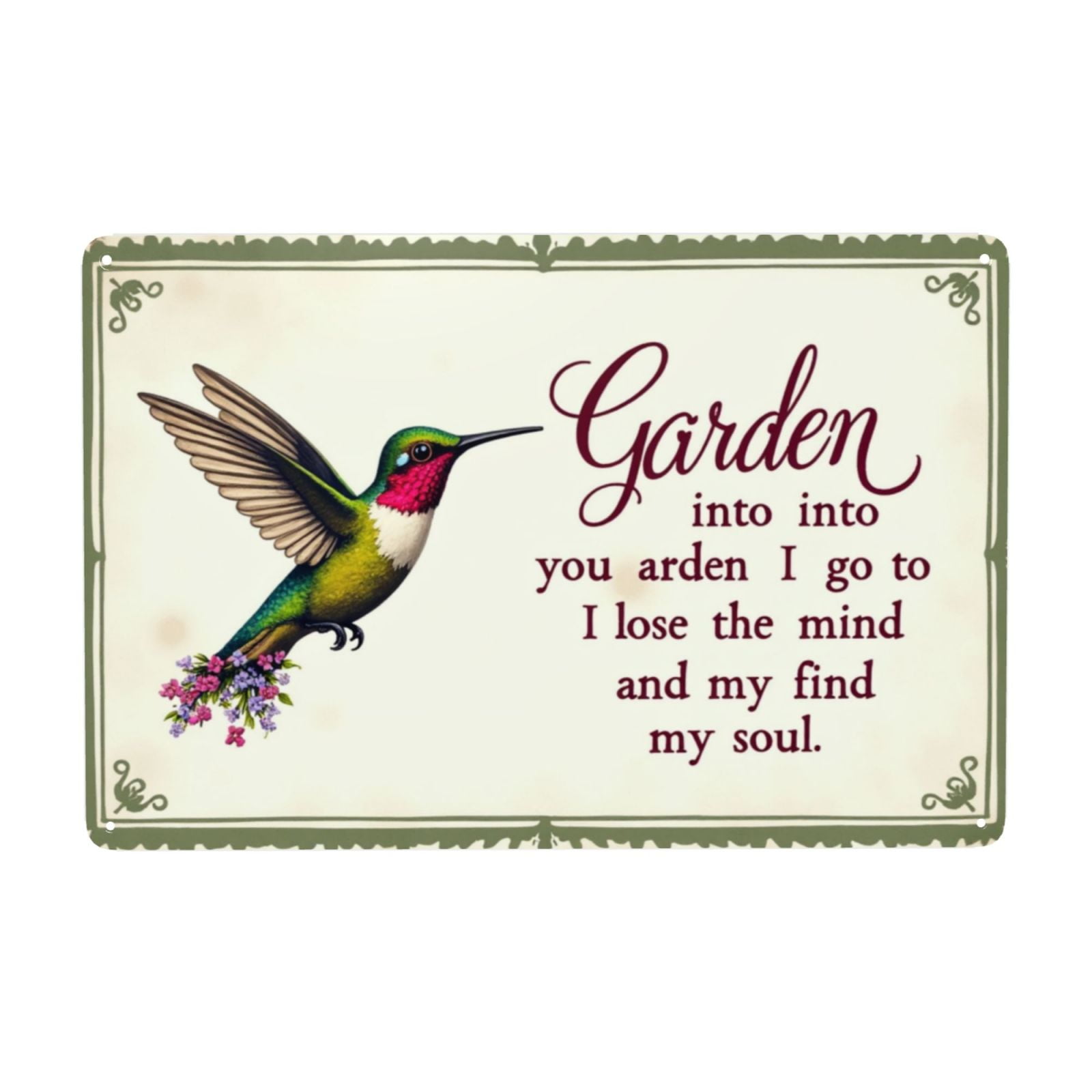 8×12 inch Gardening Gifts Vintage Gardening Signs Into The Garden To ...