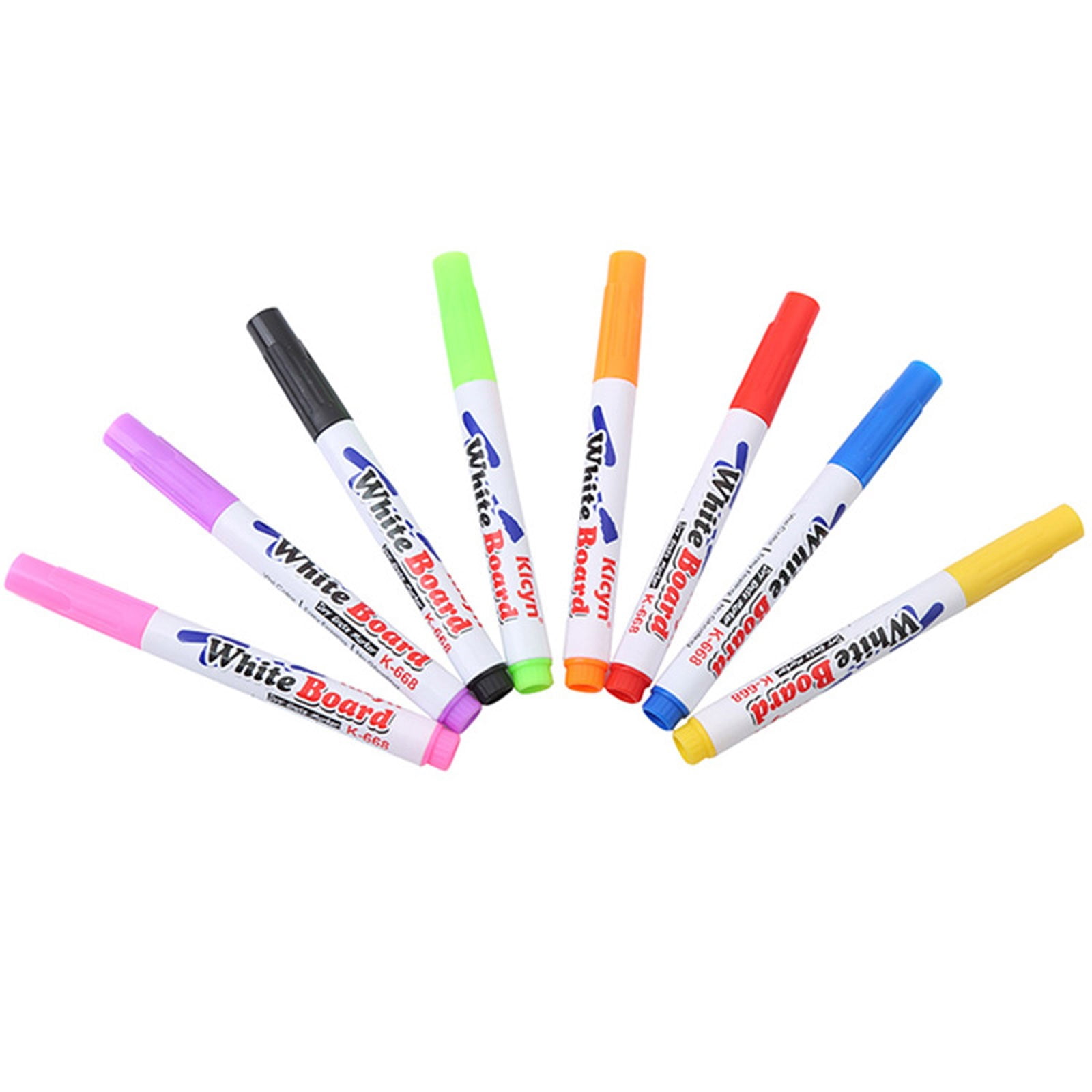 8/12Pack Water-based Whiteboard Pen Erasable Black Red Green and Blue ...
