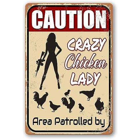 8*12inchs Chicken Coop Signs Warning Do Not Make The Chickens Angry Tin ...
