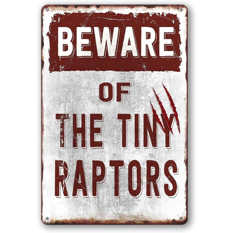 8*12inchs Chicken Signs, Funny Chicken Coop Sign Beware of The Tiny ...