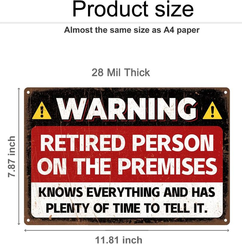 8*12inchs Retirement Gifts for Women/Men Patio Metal Signs 8 x 12 Inch ...