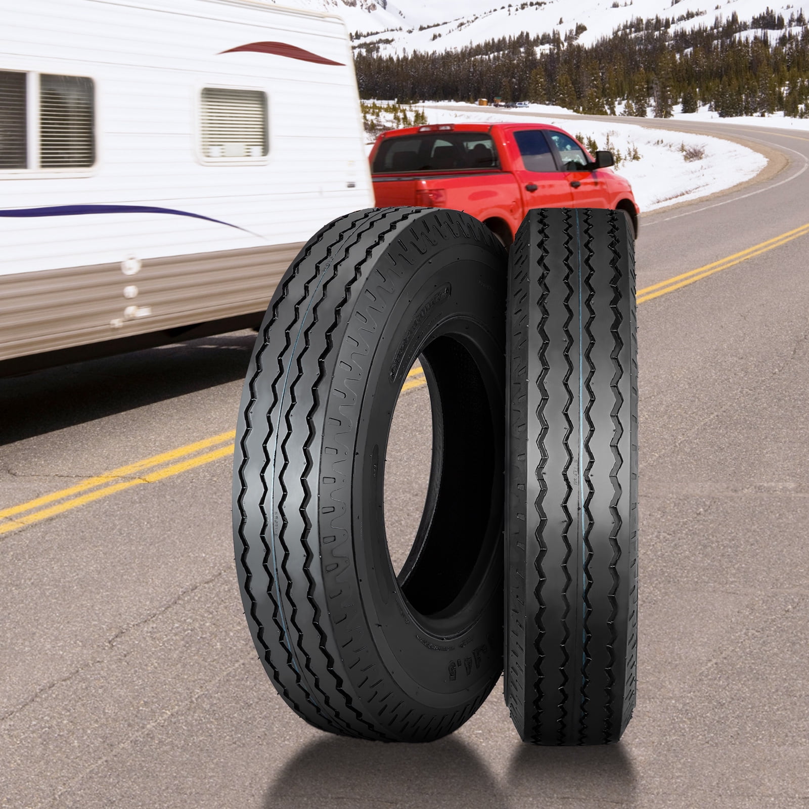 8-14.5 Heavy‑Duty Trailer Tires – 2-Pack, 14PR Load Range G – Fuel ...